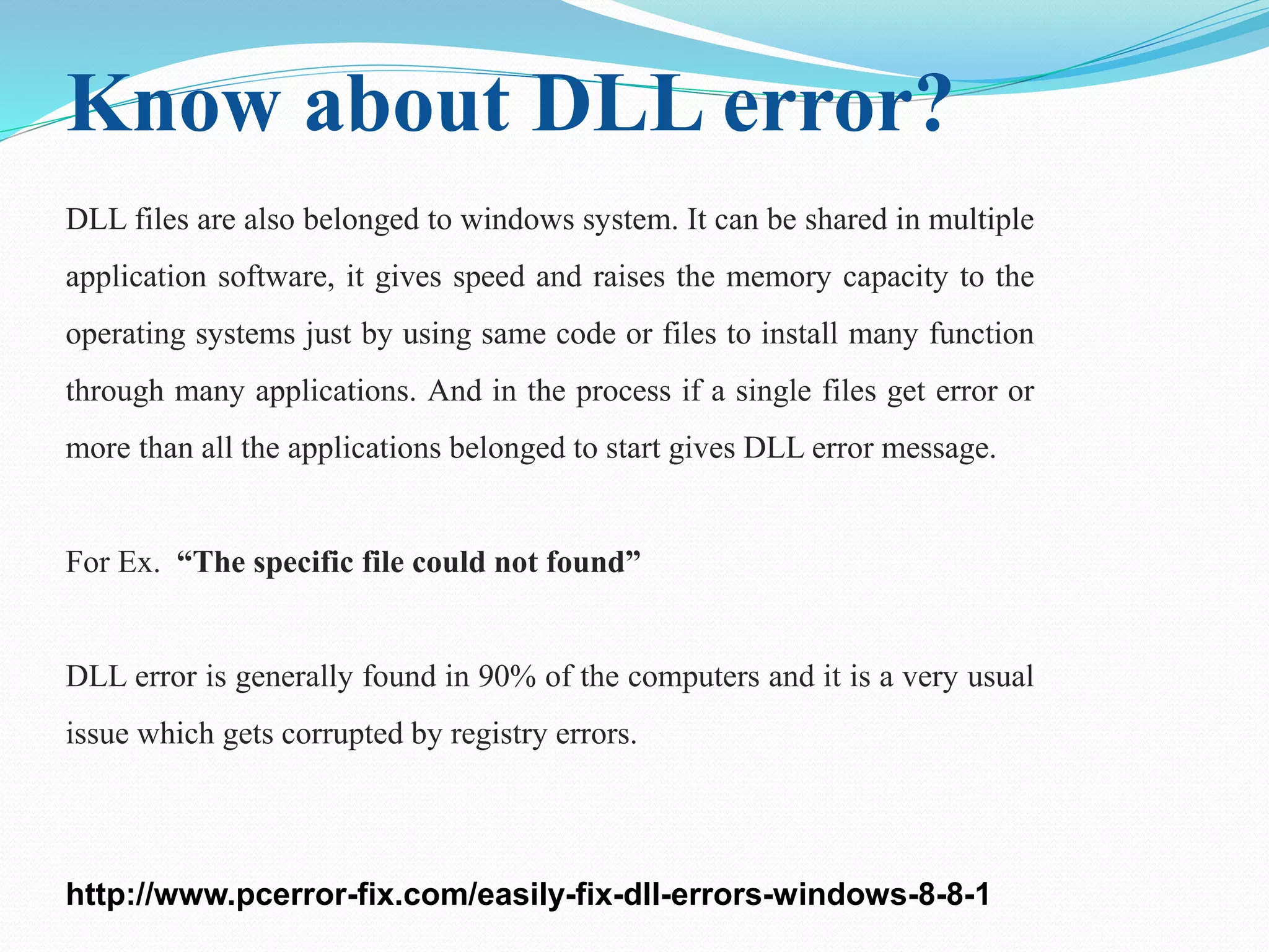 Dll error | PPTX