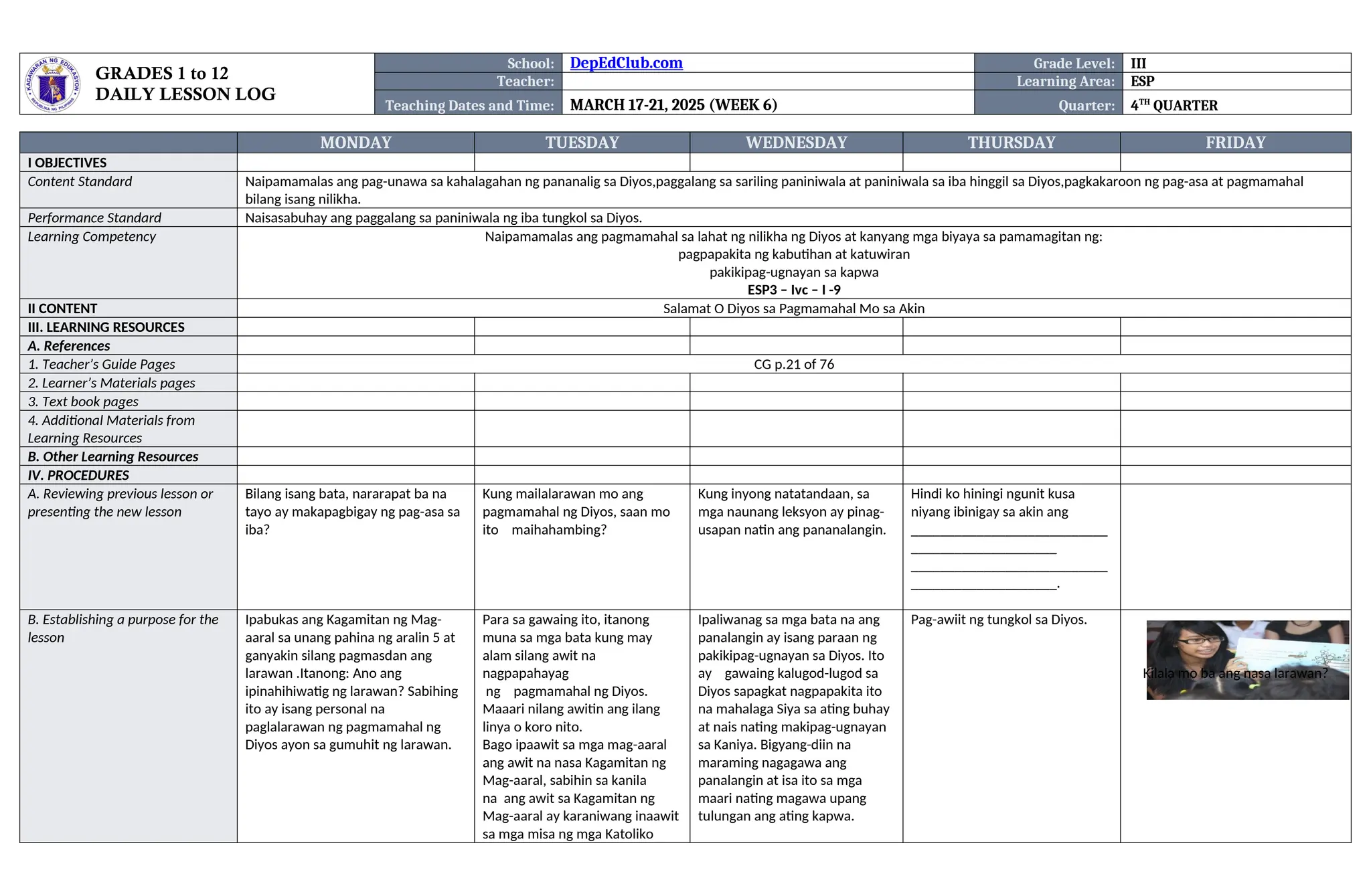 DLL_ESP 3_Q4_W6daily lesson log q4 - grade 3.docx