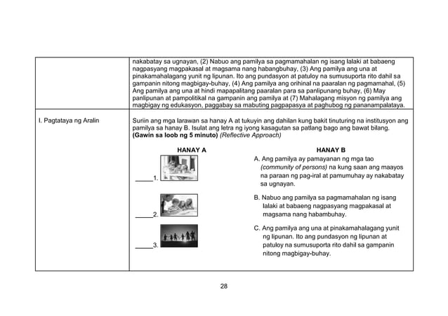 Daily lESSON pLAN FOR MODYUL 1 ESP 8 UNANG MARKAHAN | DOCX