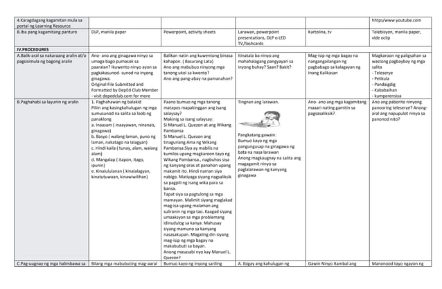 DLL_FILIPINO 5_Q3_W2.docxndhhdhdhdddvdvdvhdh | DOCX