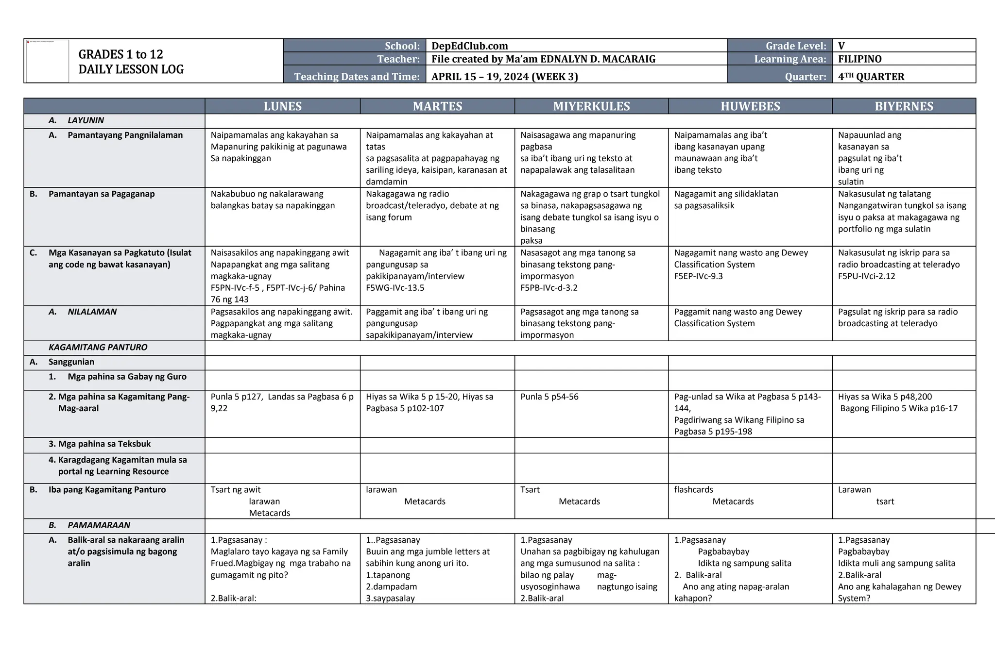 DLL_FILIPINO 5_Q4_W3.docxDLL_FILIPINO 5_ | DOCX