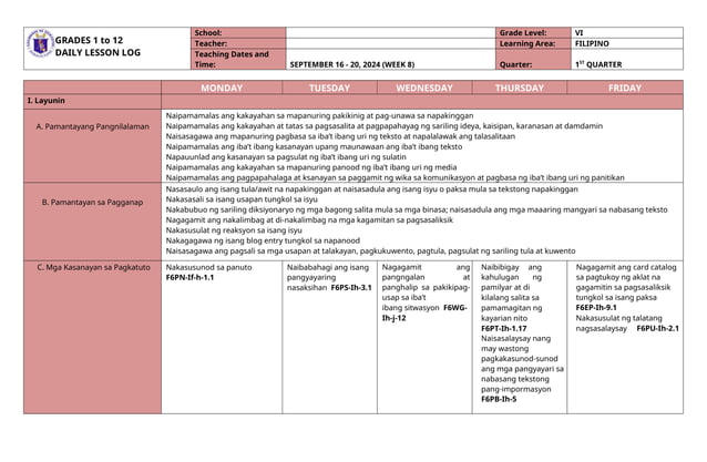 DAILY LESSON LOG_FILIPINO 6_QUARTER 1_W8.docx