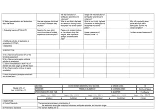 Daily Lesson Log in Science and Technology 10 FIRST GRADING SCI 10 new.doc