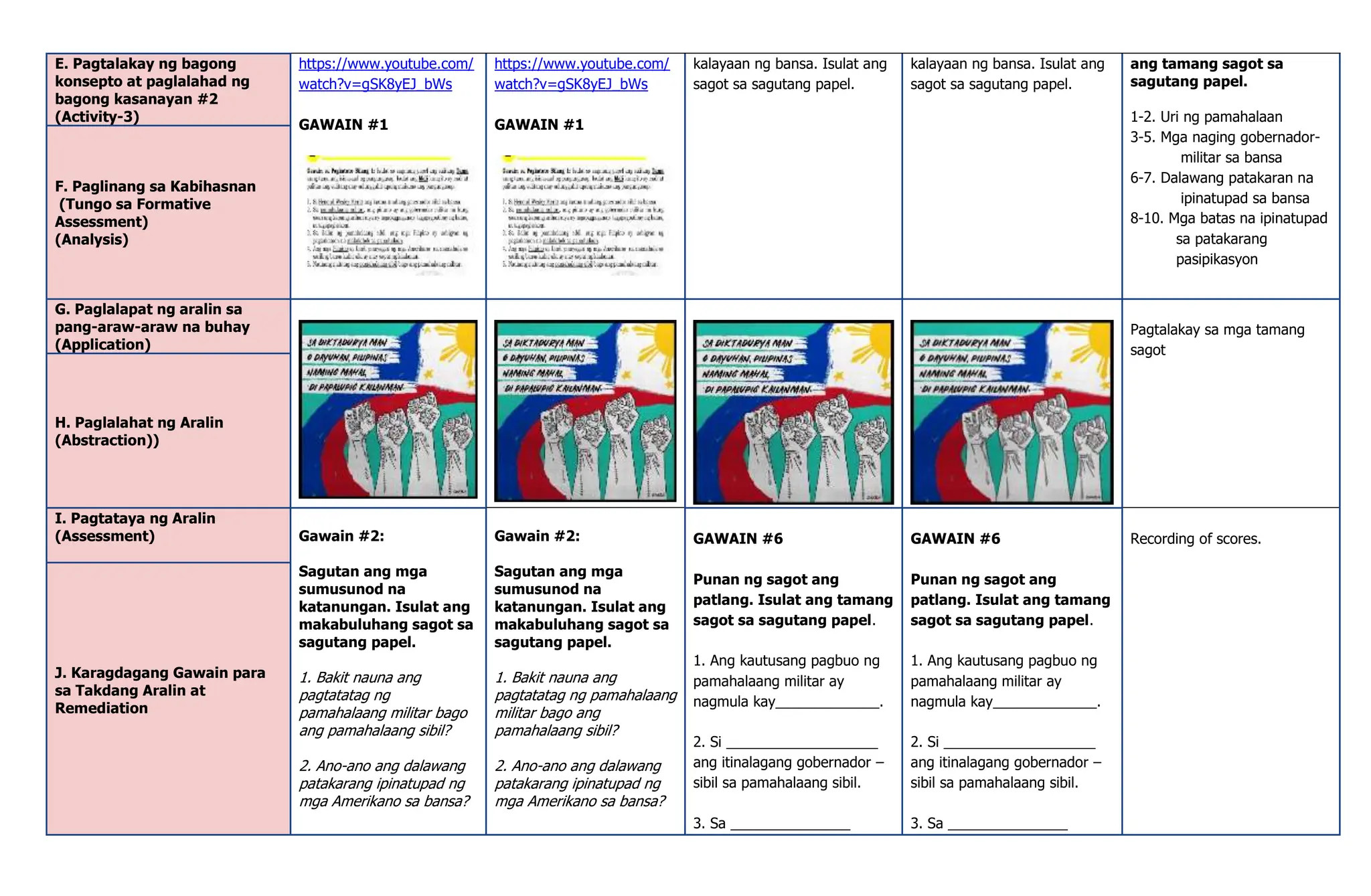 LESSON PLAN IN ARALING PANLIPUNAN FOR GRADE 6 | DOCX