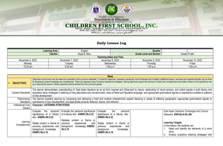 DLL GRADE 8 SECOND QUARTER. grade 8 lesson | DOCX