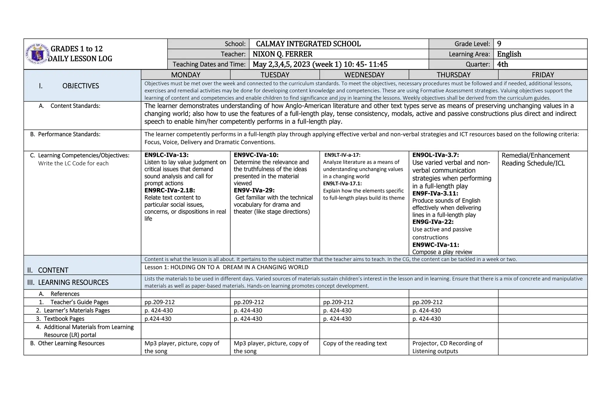 DLL Grade 9 English 4th Quarter.docx