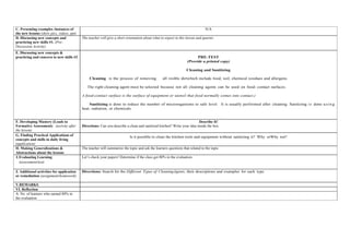 daily lesson plan in t.l.e. grade 9 week 1 | DOCX