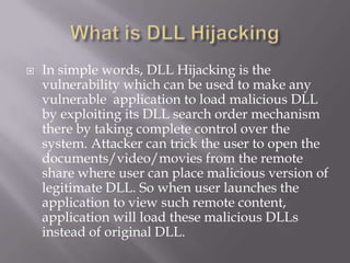 Dll hijacking | PPTX