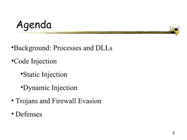 Dll Injection Ppt Programming Languages Computing 0215