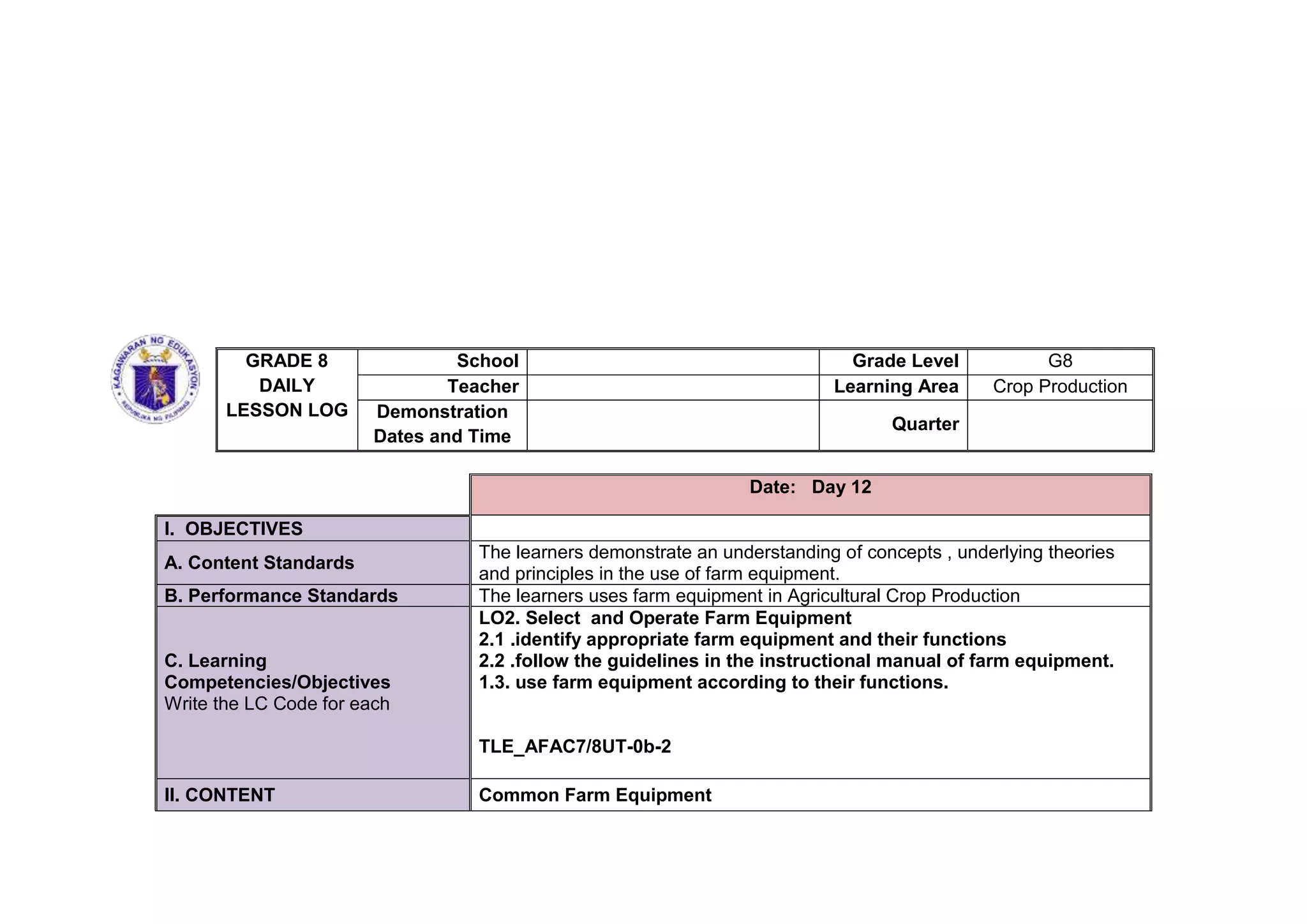 DLL in TLE CROP PRODUCTION G8-7.doc