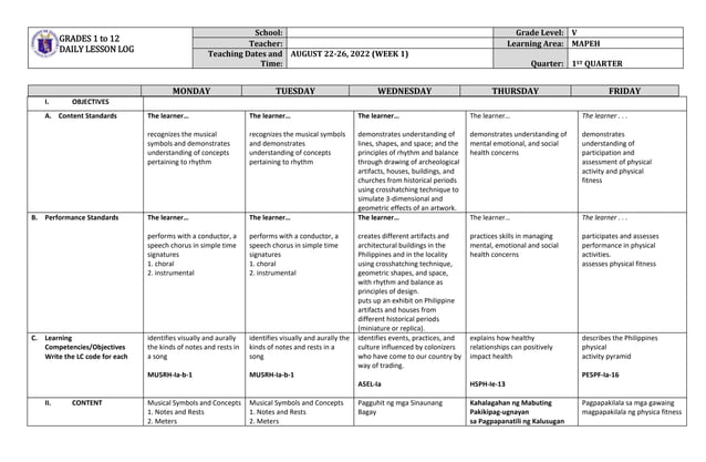 DLL_Music Arts Physical Education Health5_Q1_W1 2022.docx