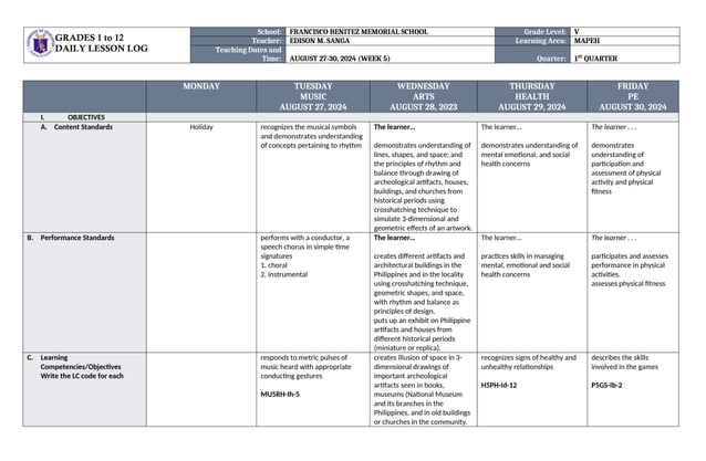 DLL_MAPEH 5_Q1_W4.docxuujjjjjjjjjjuuuuujj | DOCX