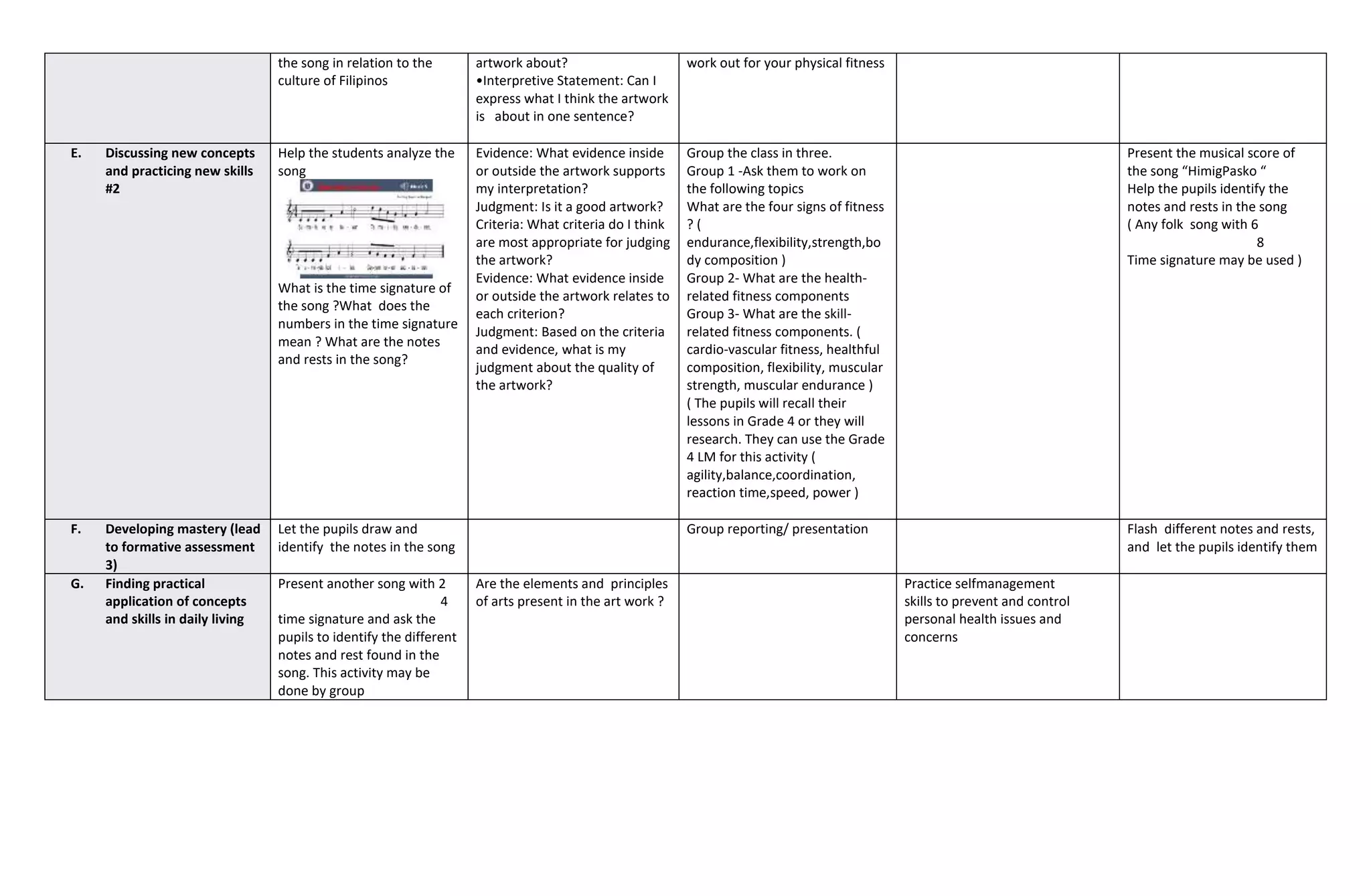DLL_MAPEH 6_Q1_W1.docx | Music | Entertainment