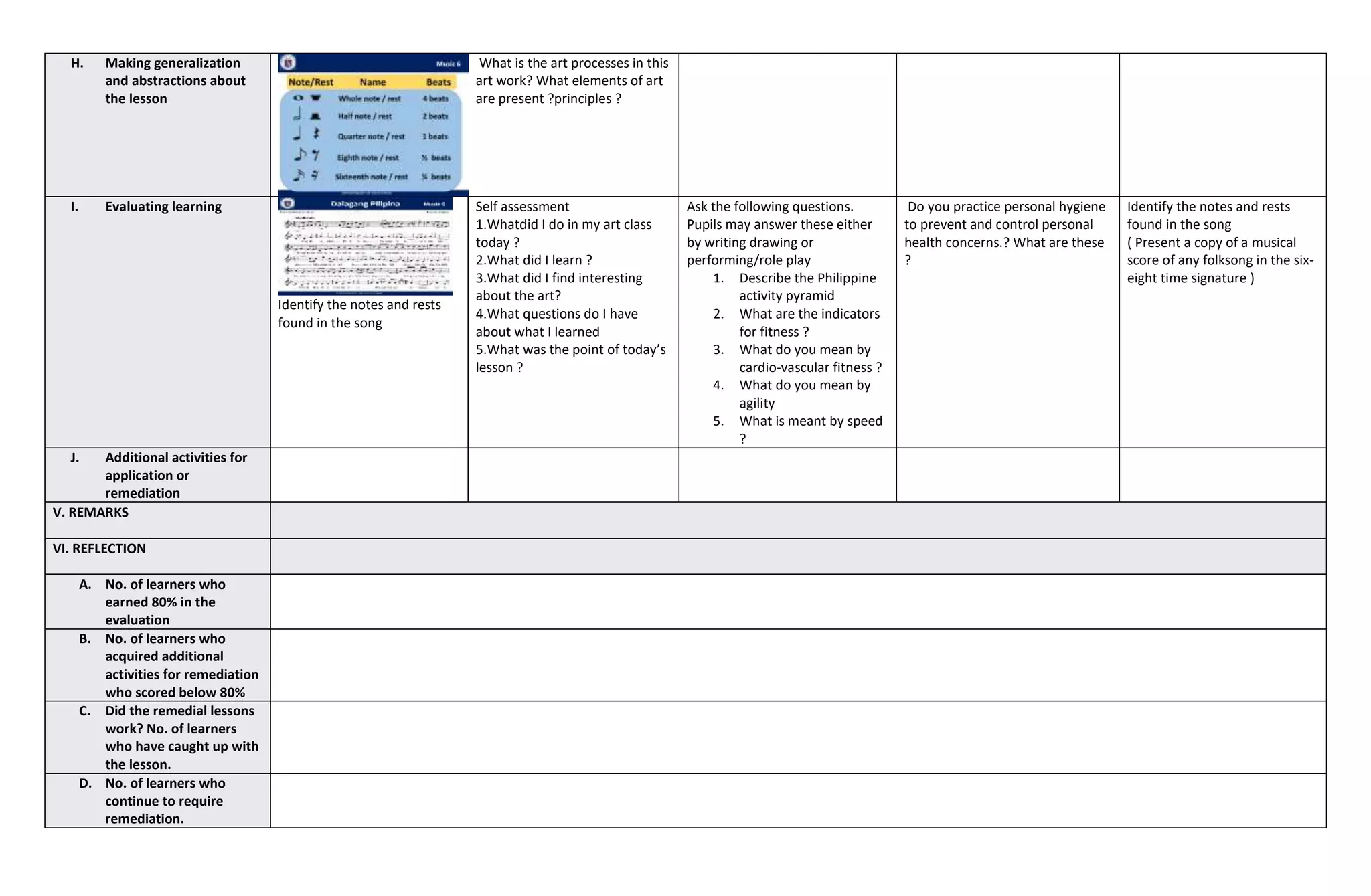 DLL_MAPEH 6_Q1_W1.docx | Music | Entertainment