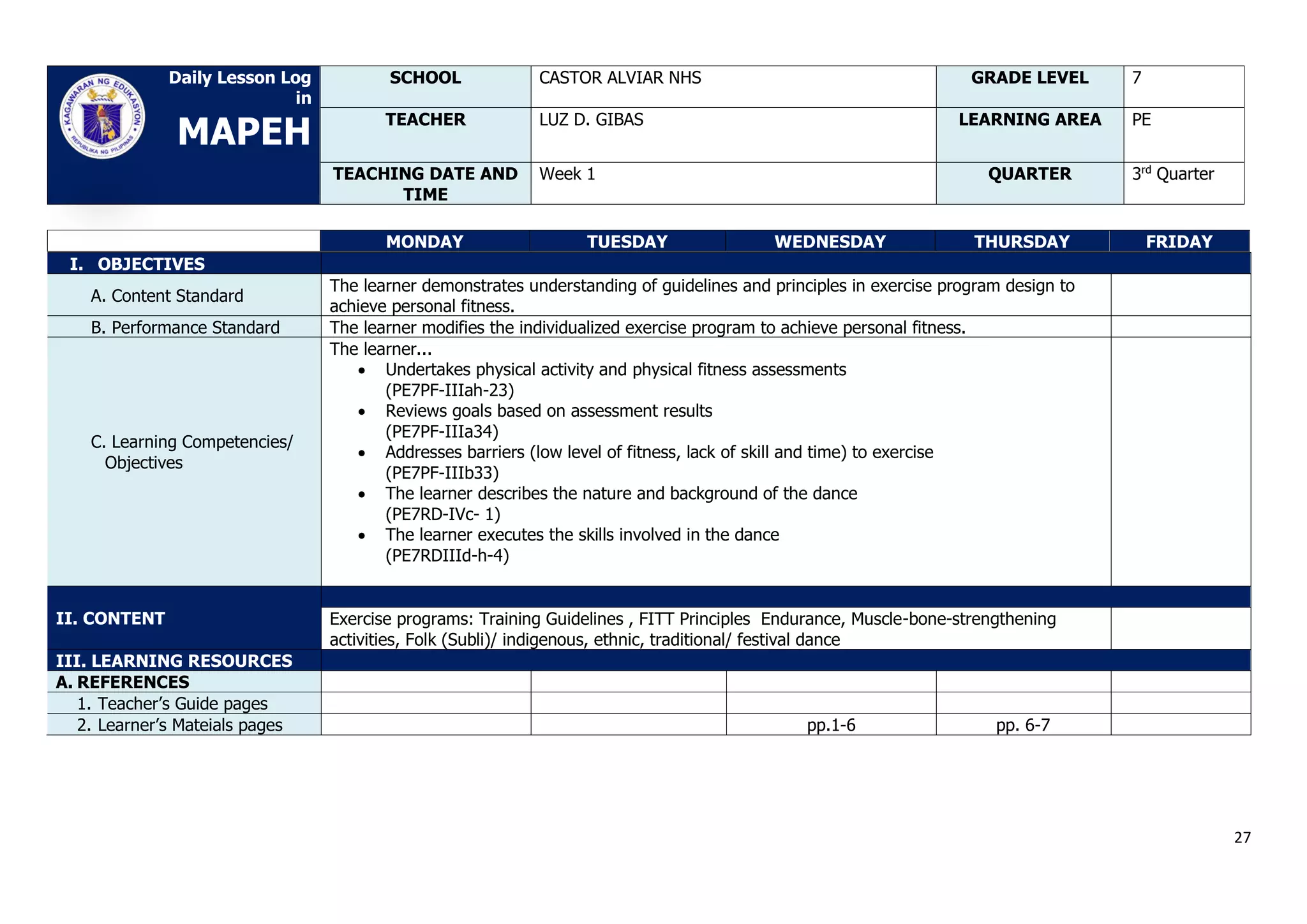 DLL MAPEH7_3rd quarter.pdf