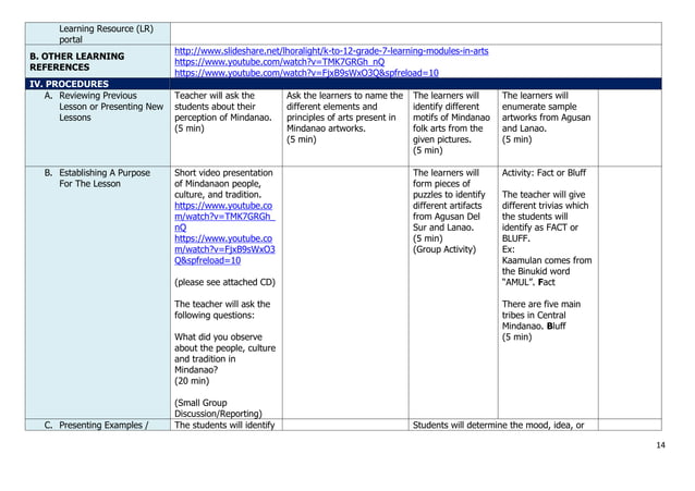 DLL MAPEH7_3rd quarter.pdf | Musicals | Genres
