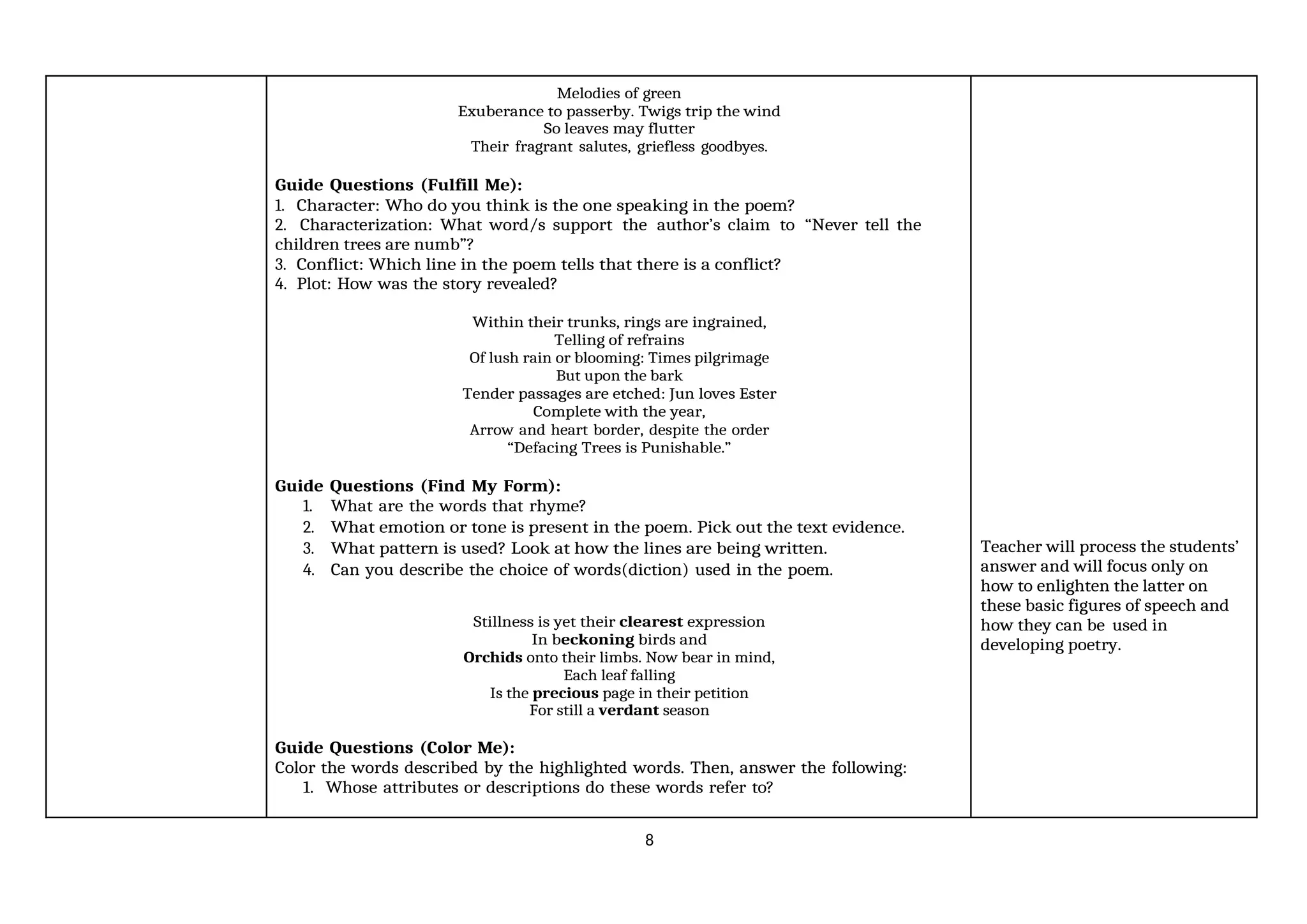 Matatag q1 English for week 1 faily lesson plan | DOCX