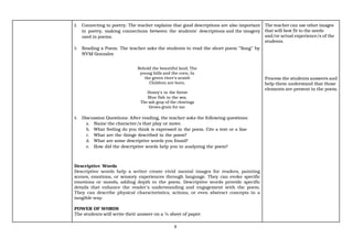 Matatag q1 English for week 1 faily lesson plan | DOCX