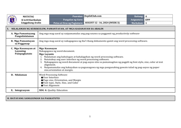 DLL MATATAG _EPP 4 Q1 W3............docx