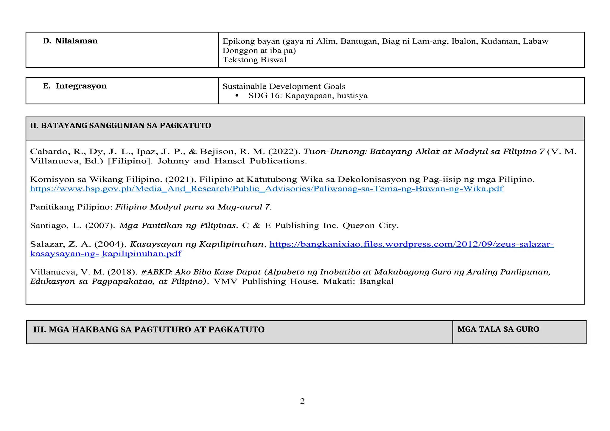 DLL MATATAG FILIPINO 7 Quarter 1 Week 4 | DOCX