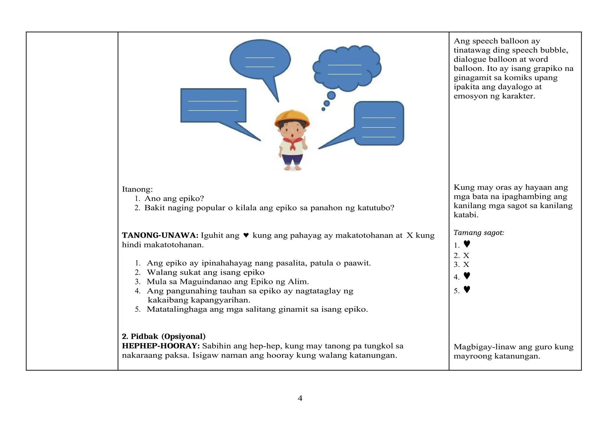DLL MATATAG FILIPINO 7 Quarter 1 Week 4 | DOCX