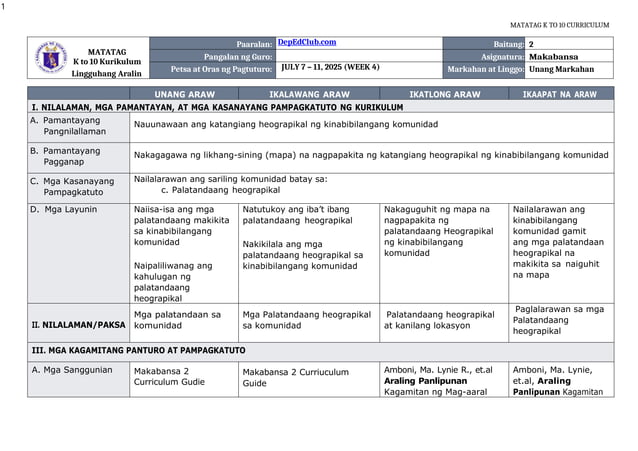 DLL MATATAG_MAKABANSA 2_Q1_W4.docx...... | DOCX