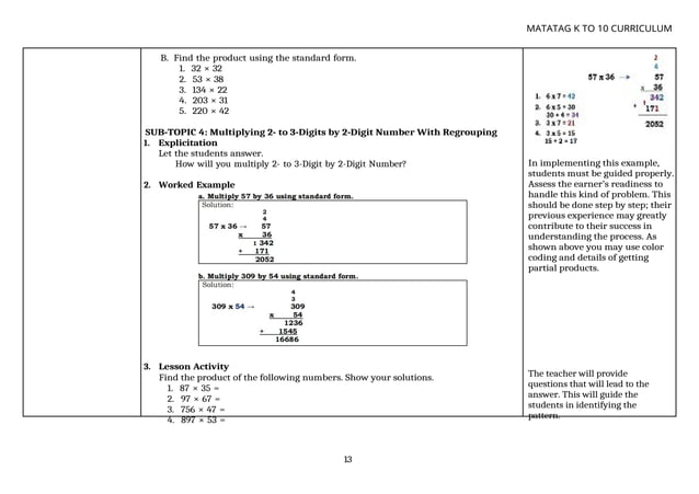 DLL for MATATAG _MATHEMETICS 4 Q2 W1 new | DOCX | Homework and Study | Education