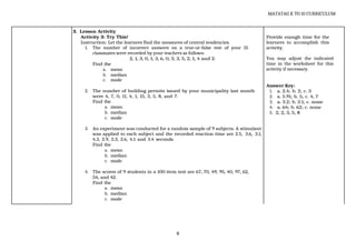 Daily Lesson Log—Grade 8 Matatag Curriculum Week 1 | DOCX