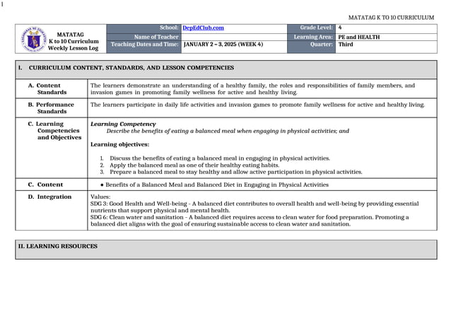 DLL MATATAG _PE & HEALTH 4 Q3 Weekk4.docx