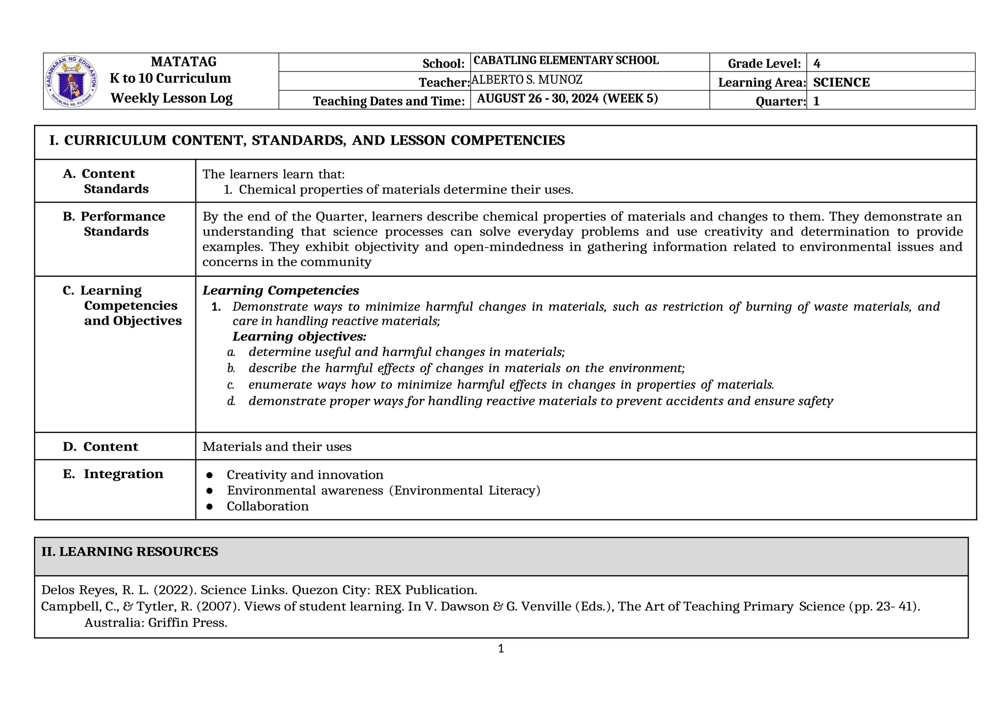 Daily Lesson Log DepEd MATATAG _SCIENCE 4 Q1 W5.docx