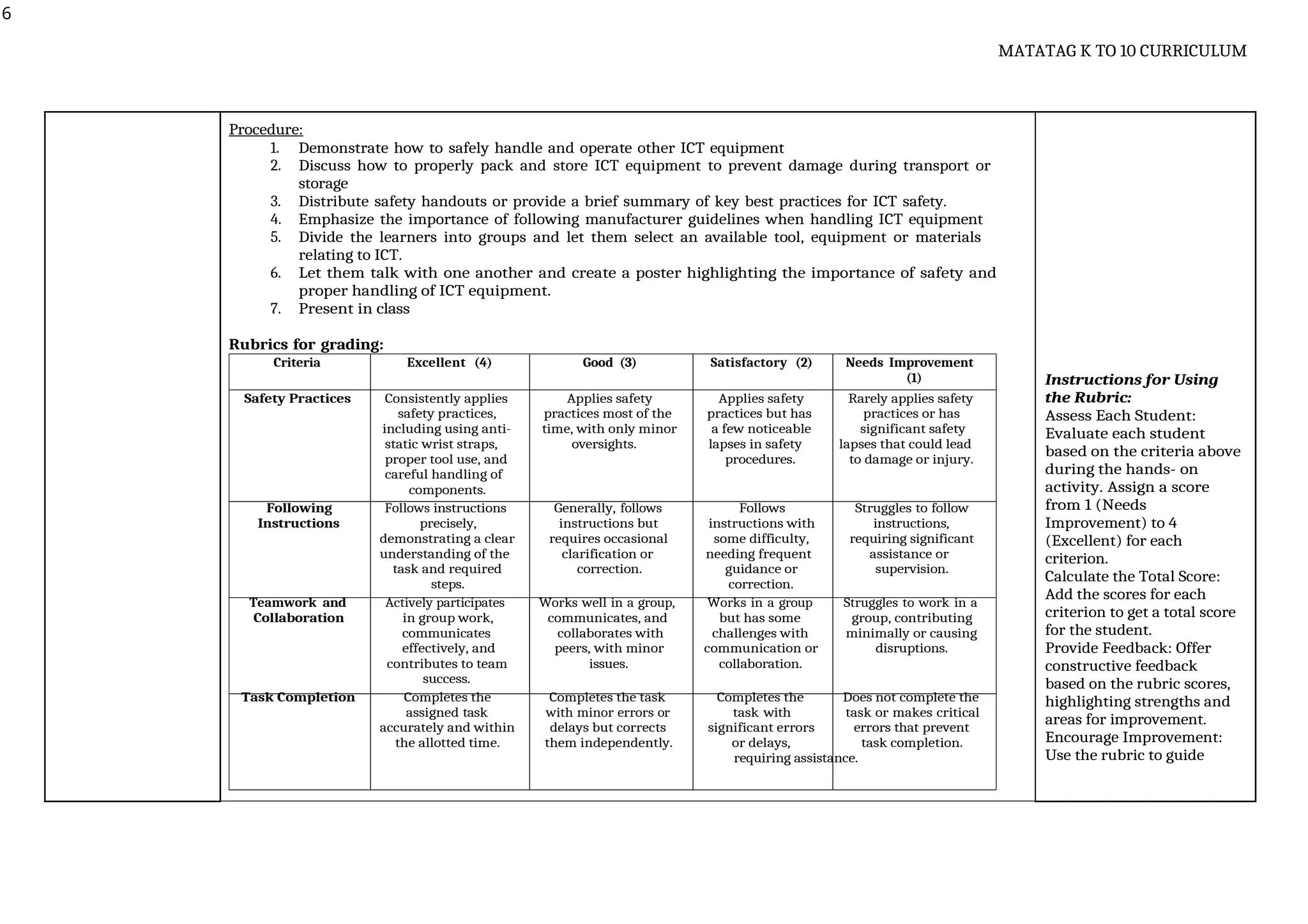 Daily Lesson Log MATATAG ICT TEchnology 8 | DOCX