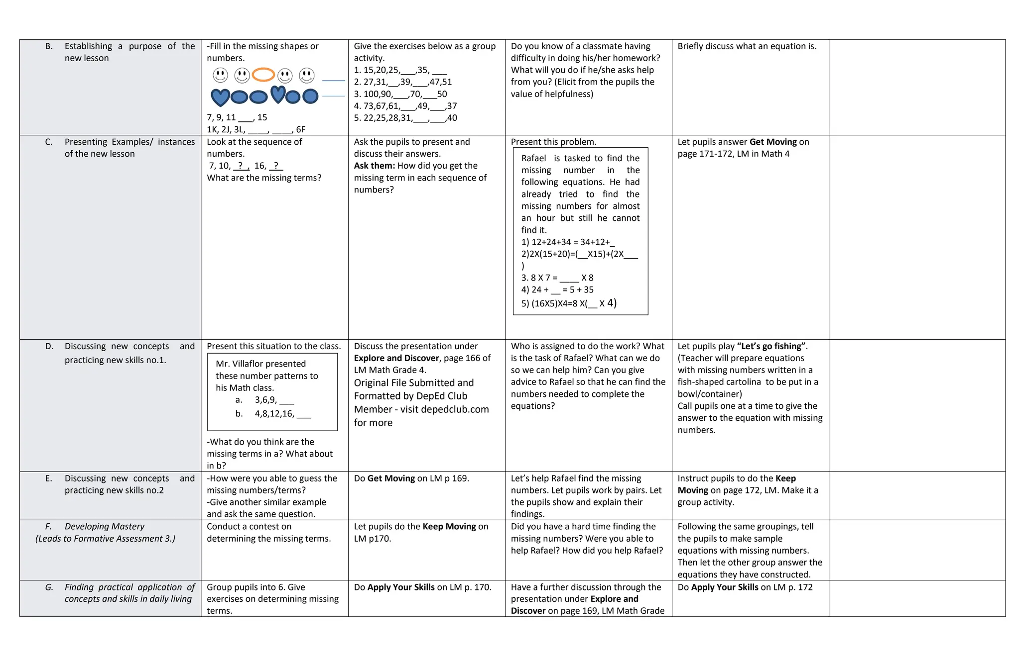 DLL_MATHEMATICS 4_a daily lesson log for teachers | PDF