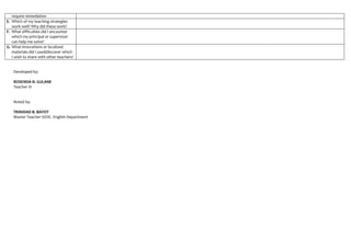 Daily Lesson Log English 10 Quarter 2 Lesson 1 | DOCX