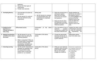 Daily Lesson Log English 10 Quarter 10 Lesson 4 | DOCX
