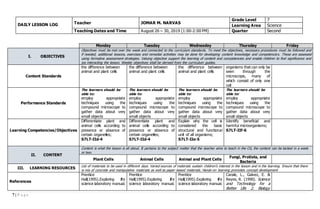 Dll science 7 q2 | DOCX