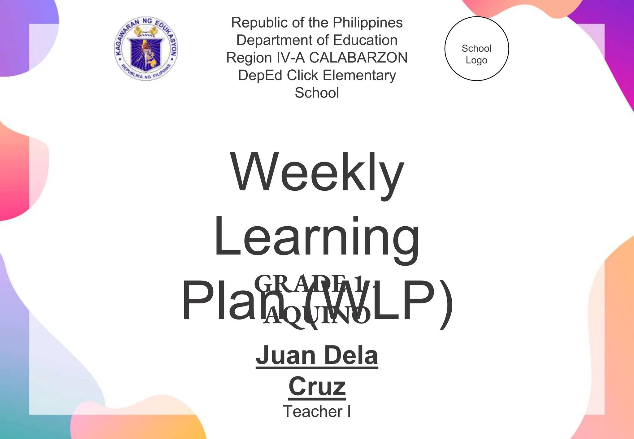 Daily lesson log sample cover only. pptx | PPTX