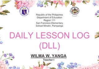 Daily lesson log sample cover only. pptx | PPTX