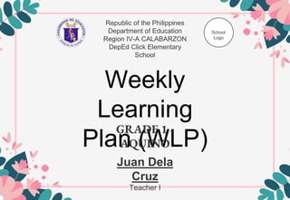 Daily lesson log sample cover only. pptx | PPTX