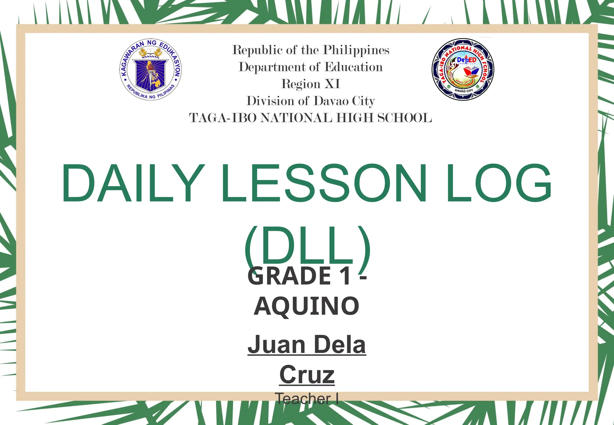 2024-2025 Daily Lesson Log WLP COVER.pptx