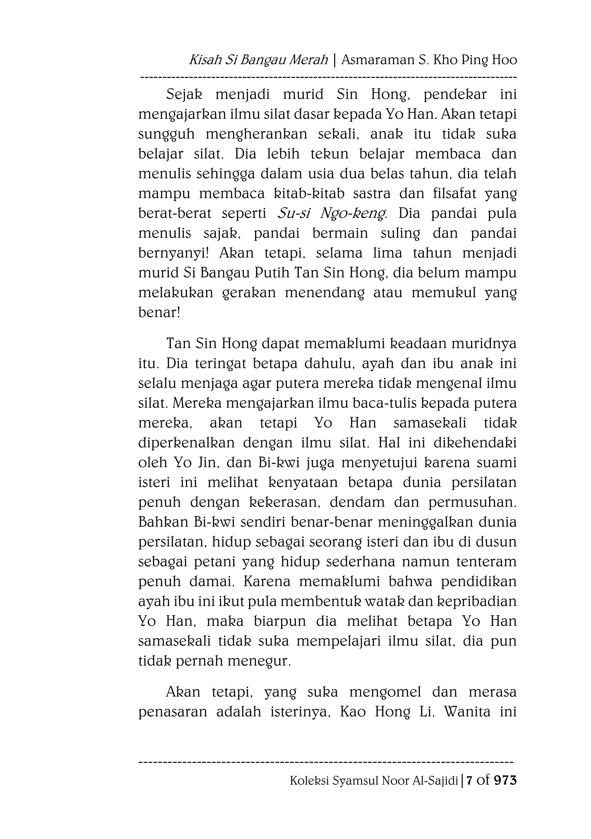 Kisah Si Bangau Merah_Kho Ping Hoo | PDF | Free Download