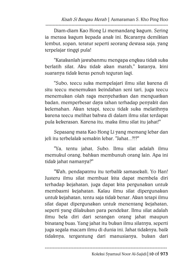 Kisah Si Bangau Merah_Kho Ping Hoo | PDF