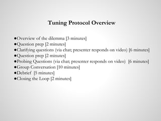 DLMOOC - Tuning Protocol on Academic Mindsets | PPT