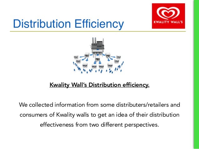 Distribution Efficiency Of Kwality Walls