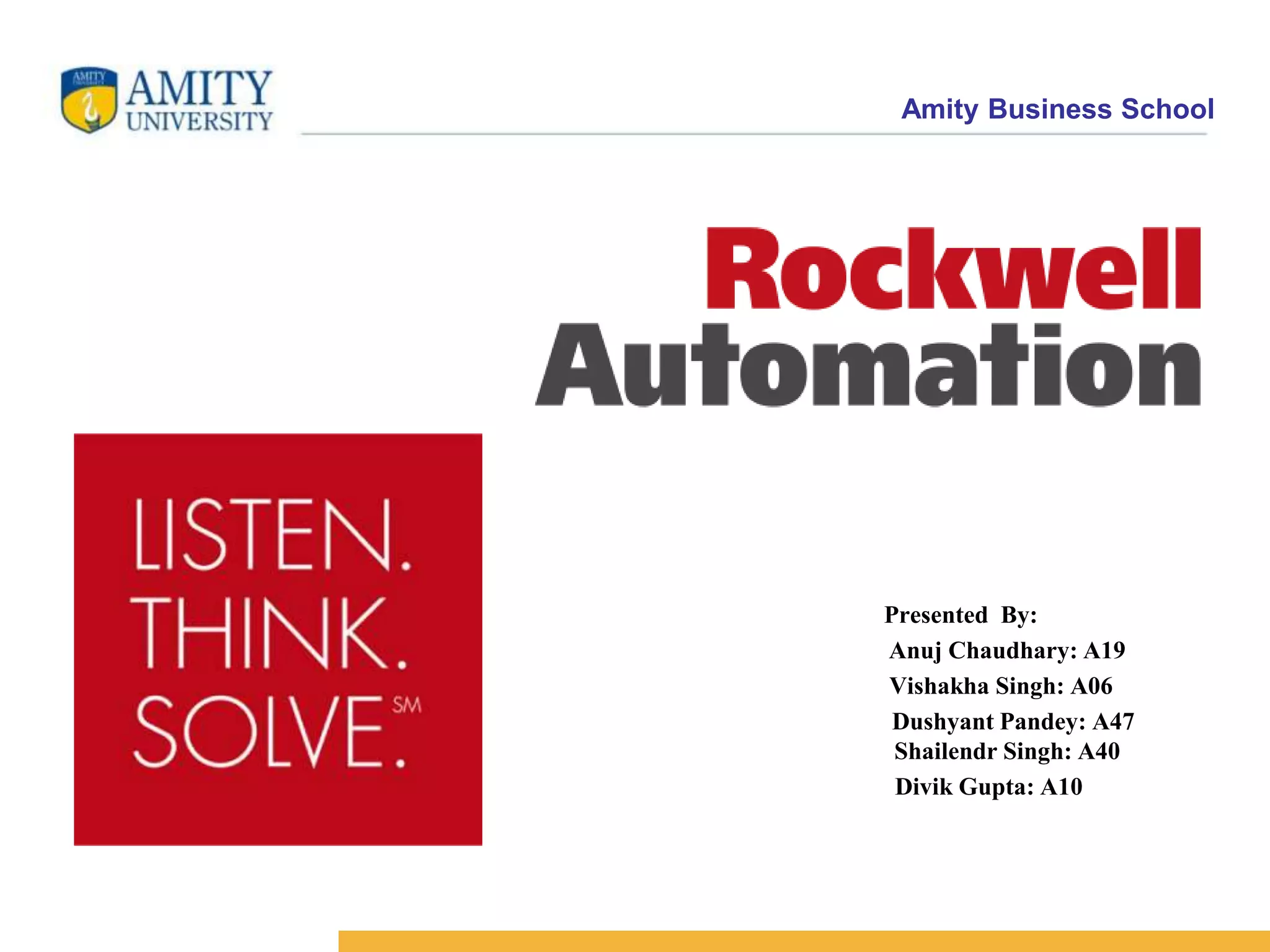 Distribution & Logistics with Rockwell automation | PPTX