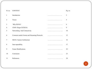 DLNA- DIGITAL LIVING NETWORK ALLIANCE | PPT