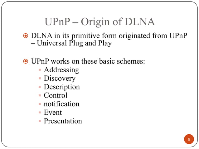 DLNA- DIGITAL LIVING NETWORK ALLIANCE | PPT