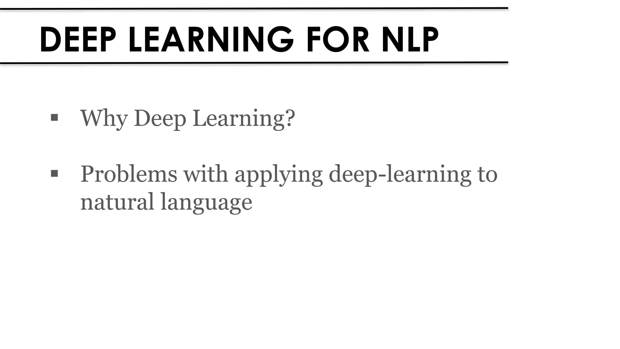 Deep Learning for Natural Language Processing | PPTX