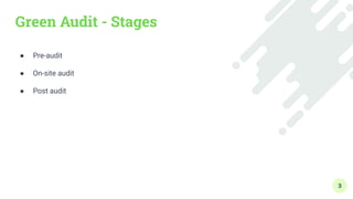 Green Building Construction - Module 6 - Green Audit and Green ...