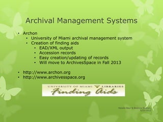 Archival Arrangement, Description & Access | PPT