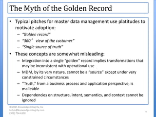 Model Confidence for Master Data with David Loshin | PDF | Databases ...